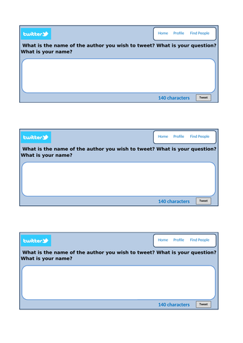 Twitter Tweet Sheets | Teaching Resources