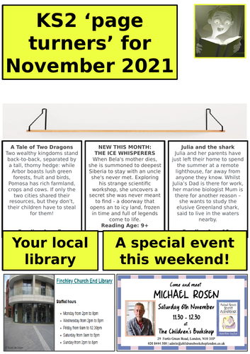 School Newsletter Book recommendations | Teaching Resources