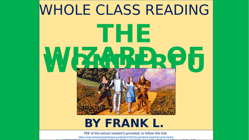 The Wonderful Wizard of Oz - Whole Class Reading Session! | Teaching ...