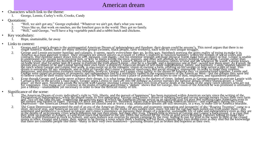 Of Mice And Men novella- Themes and critical analysis | Teaching Resources