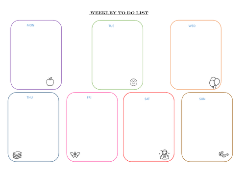 Minimalist Weekly to do list | Teaching Resources