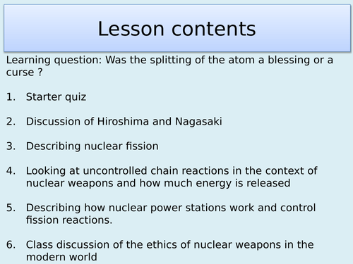 AQA P7.7 Nuclear fission | Teaching Resources