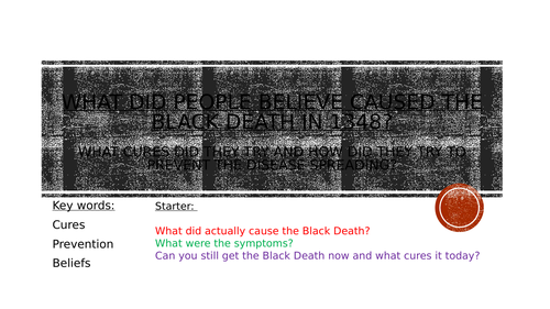 Black Death - cures and beliefs | Teaching Resources