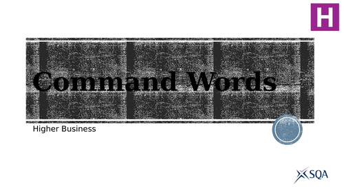 Higher Business Studies Command Words | Teaching Resources