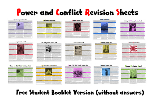 Power and Conflict Revision Workbook | Teaching Resources