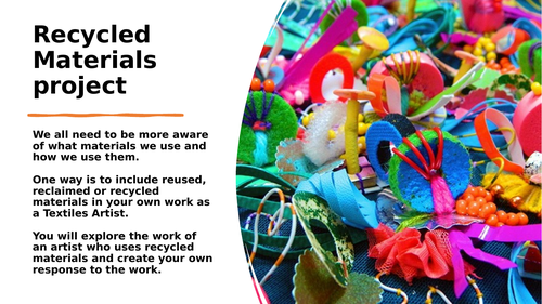 Textiles Recycled Materials project | Teaching Resources