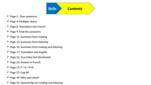 Strategies on skills French - paper 1 | Teaching Resources
