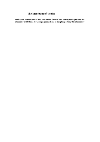 GCSE English - Merchant of Venice | Teaching Resources