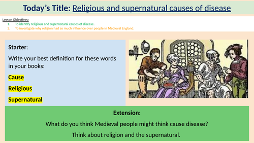 Medieval causes of disease - supernatural and religious | Teaching ...