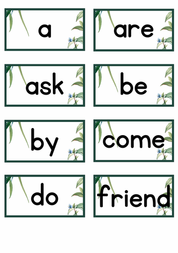 Botanical Year One Common Exception Words | Teaching Resources