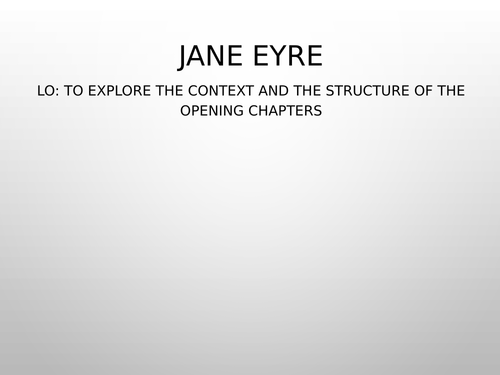 Jane Eyre Opening Chapters | Teaching Resources Jane Eyre Opening Chapters | Teaching Resources