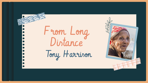From Long Distance II - Tony Harrison | Teaching Resources