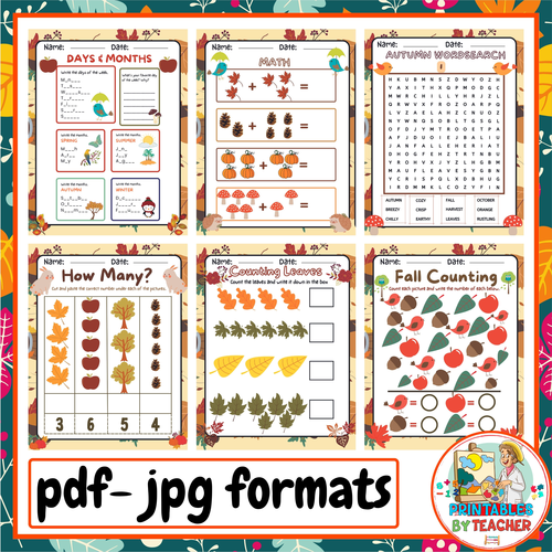 autumn activities- Autumn fall mixed activities for kids- free autumn ...