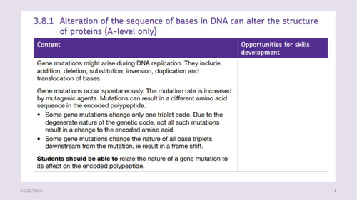 AQA A level Gene Expression | Teaching Resources