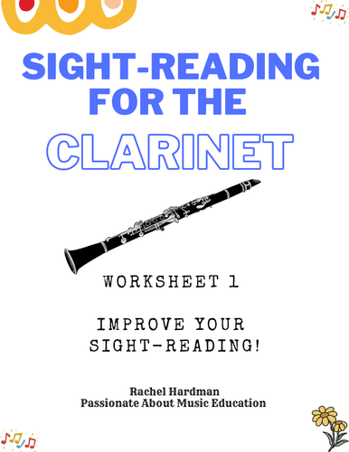 Sight-reading for beginner clarinets Exercise 1 | Teaching Resources