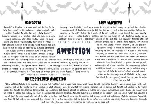 MACBETH Theme Analysis Maps GCSE English Literature | Teaching Resources