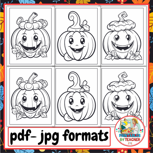 Fall Pumpkin Coloring Pages | Autumn Coloring Sheets | back to school ...