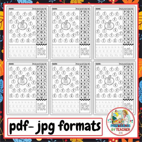 Fall Autumn pumpkin alphabets worksheet | letter activities | Teaching ...