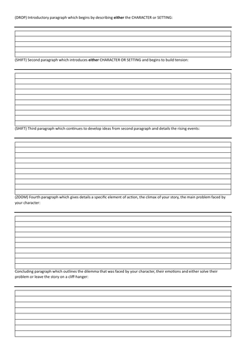 Creative Writing Framework | Teaching Resources