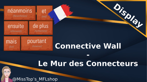 French wall of connectives - Display | Teaching Resources