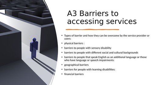 Component 2A part 3 - barriers to care Btec Health and Social Care 2022 ...