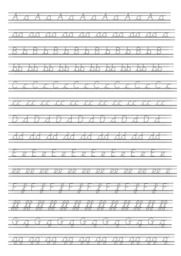 cursive handwriting practise pack | Teaching Resources