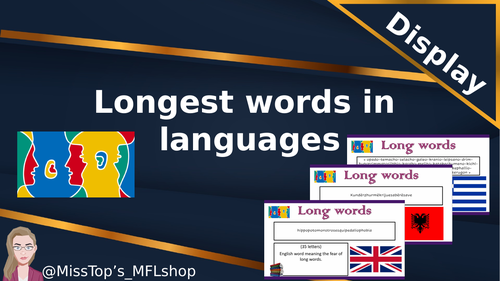 European Day of Languages Long words (Display) | Teaching Resources