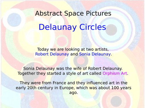 Art Abstract Delaunay Circles KS1 | Teaching Resources