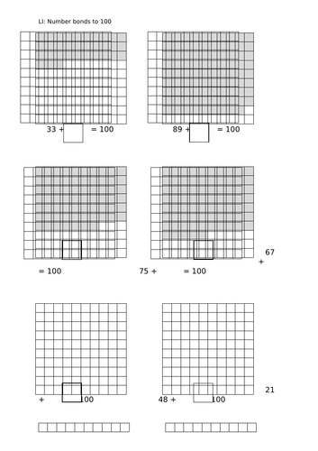 Maths Number Bonds to 100 KS1 | Teaching Resources