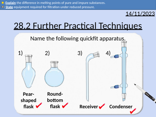 A level Chemistry: Further Practical Techniques | Teaching Resources