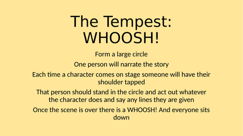 The Tempest Whoosh | Teaching Resources