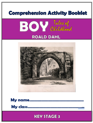 Boy - Roald Dahl - KS3 Comprehension Activities Booklet! | Teaching ...