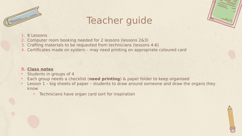 KS3 Science Project Biology Cells - Make a Model Organ | Teaching Resources