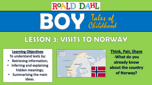 Boy - Roald Dahl - Chapters 7-9: Visits to Norway - Double Lesson ...