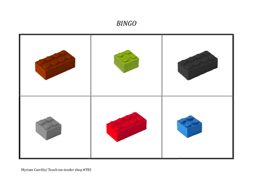 Bingo Game- Lego Therapy | Teaching Resources