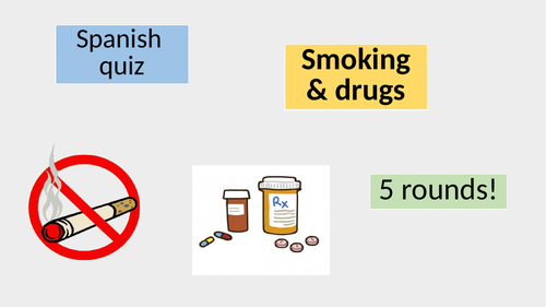 Spanish Smoking and drugs Quiz | Teaching Resources
