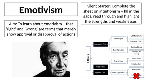 A - Level - Ethics - Meta-Ethics - Emotivism | Teaching Resources
