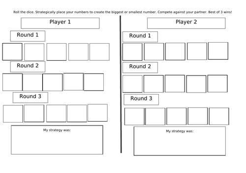Place Value Game - Rich Learning Task | Teaching Resources