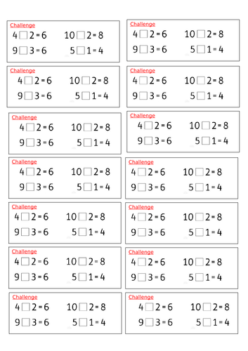 Addition and Subtraction within 10 | Teaching Resources