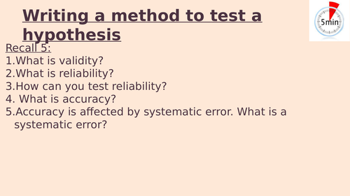 Writing a good method | Teaching Resources