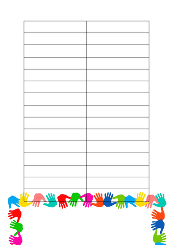 Classroom helping hands editable document | Teaching Resources
