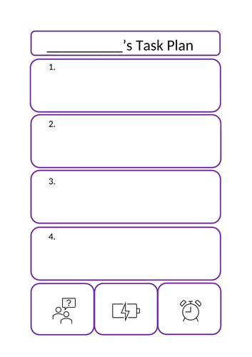 Task Planner Visual Aid | Teaching Resources