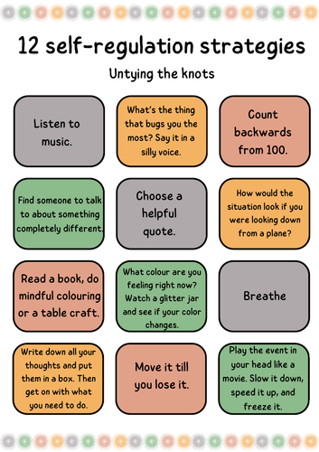 12 self-regulation strategies poster | Teaching Resources 12 self-regulation strategies poster | Teaching Resources