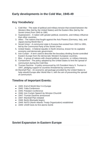 IGCSE History Superpower Relations Knowledge Organisers | Teaching ... IGCSE History Superpower Relations Knowledge Organisers | Teaching ...
