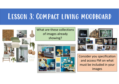 lesson 3 Compact living moodboard | Teaching Resources