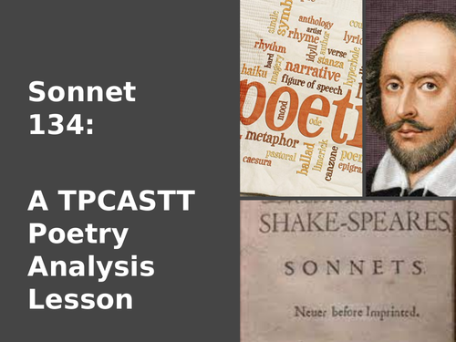 Sonnet 134 by William Shakespeare PowerPoint Lesson | Teaching Resources
