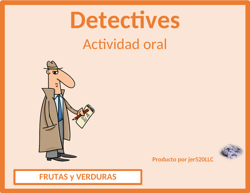 Frutas y Verduras (Fruits and Vegetables in Spanish) Detectives ...