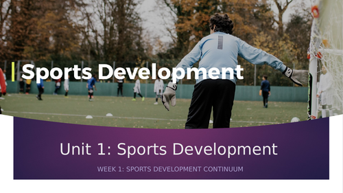 Sports Development Complete Unit Pack | Teaching Resources