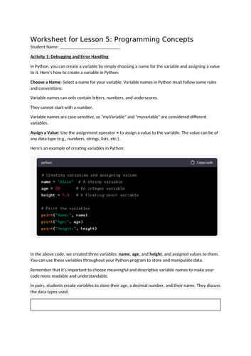 5. Key Stage 3 Computational Thinking (years 7-8) Lesson 5 | Teaching Resources