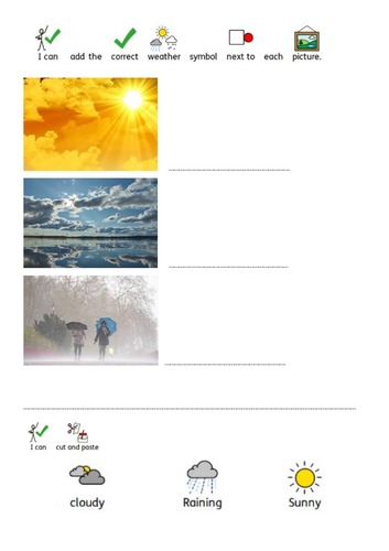 Early years weather and seasons resources